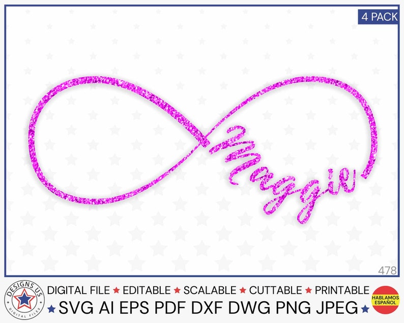 4 INFINITY Sign MONOGRAM SVG Infinity Svg Infinity Symbol Svg Family ...