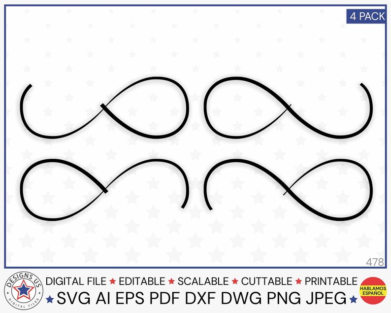 4 INFINITY Sign MONOGRAM SVG Infinity Svg Infinity Symbol Svg Family ...