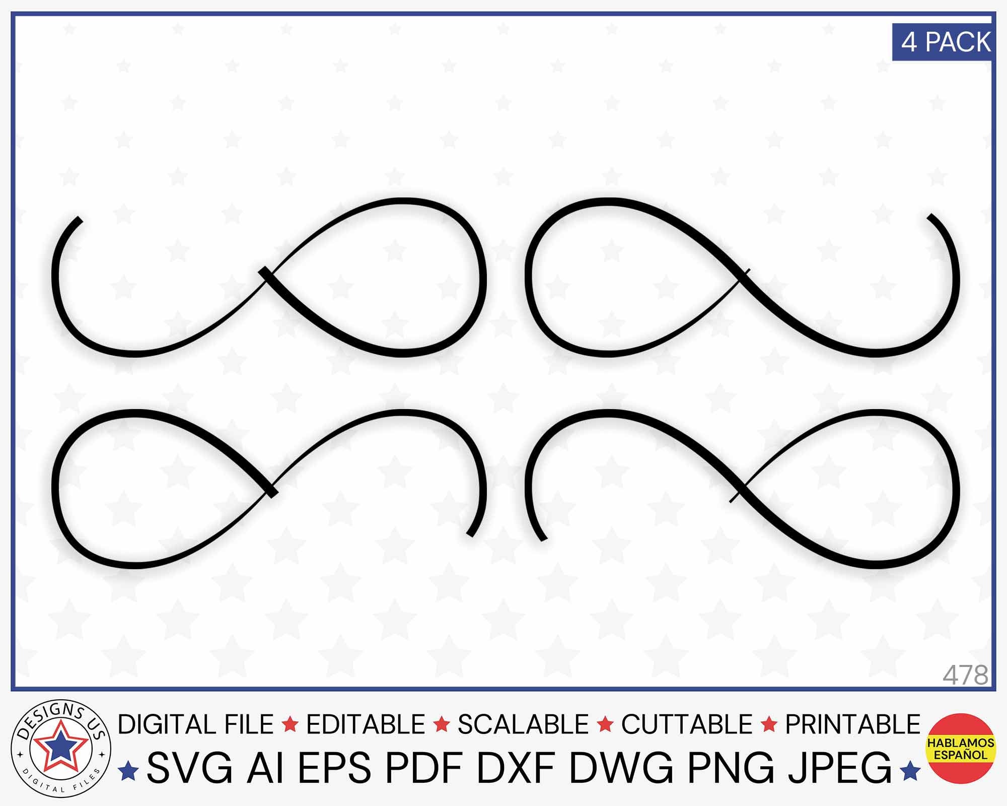 4 INFINITY Sign MONOGRAM SVG Infinity Svg Infinity Symbol Svg Family ...