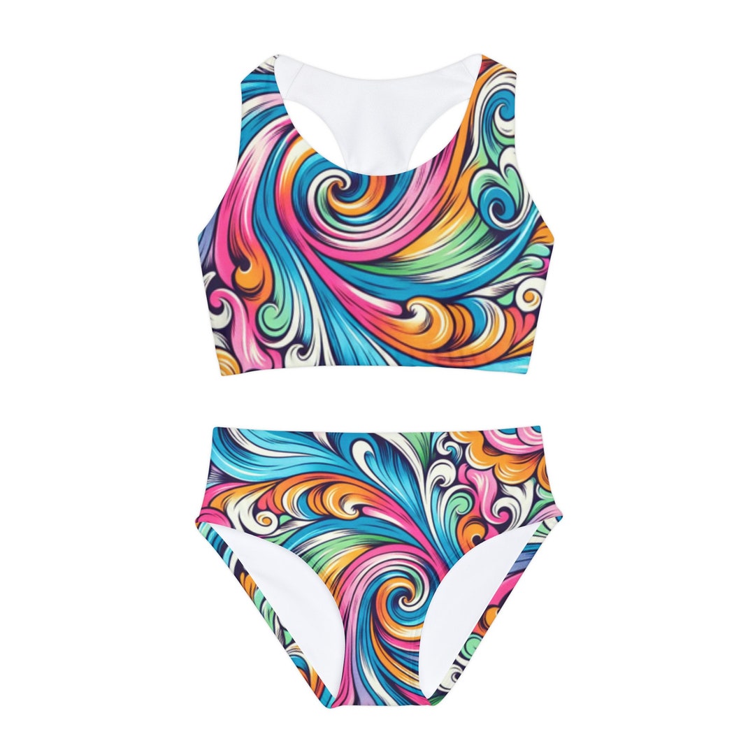Cute Matching Swimwear Set for Girls - Perfect for the Pool - Etsy