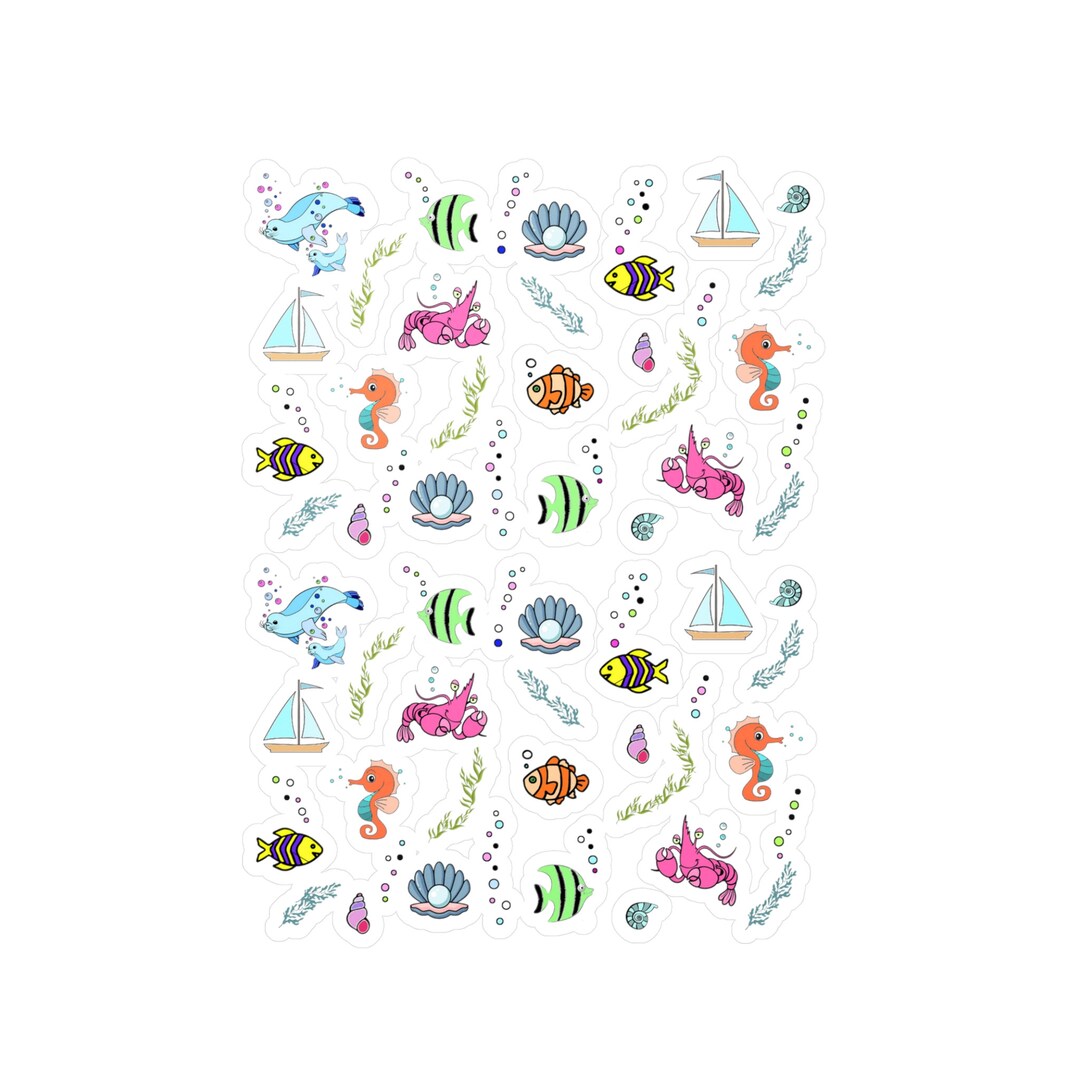 Ocean Animals Stickers - Waterproof Vinyl Decals for Kids - Etsy