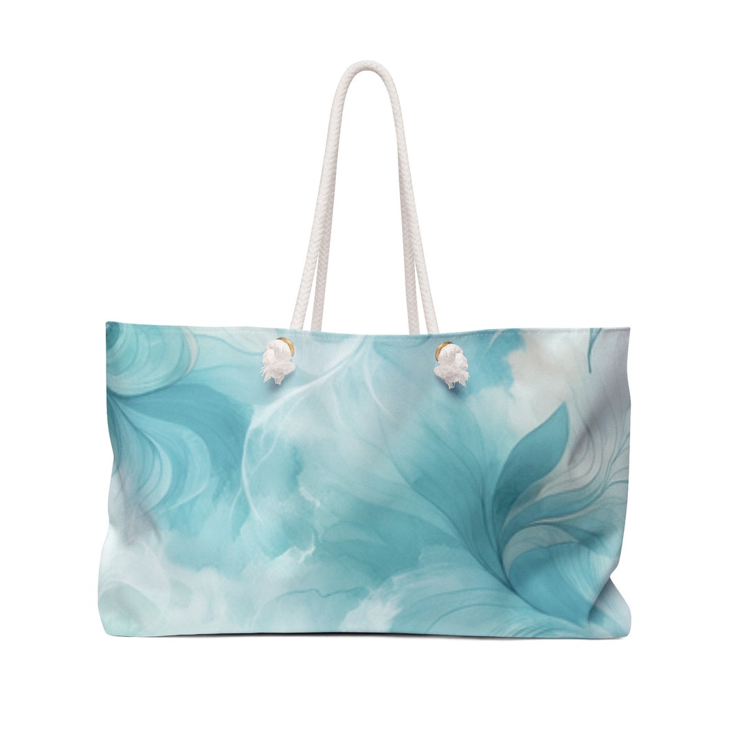 Summer Tote Bag Bridesmaid Gift, Floral Weekender Bag, Large Duffle ...