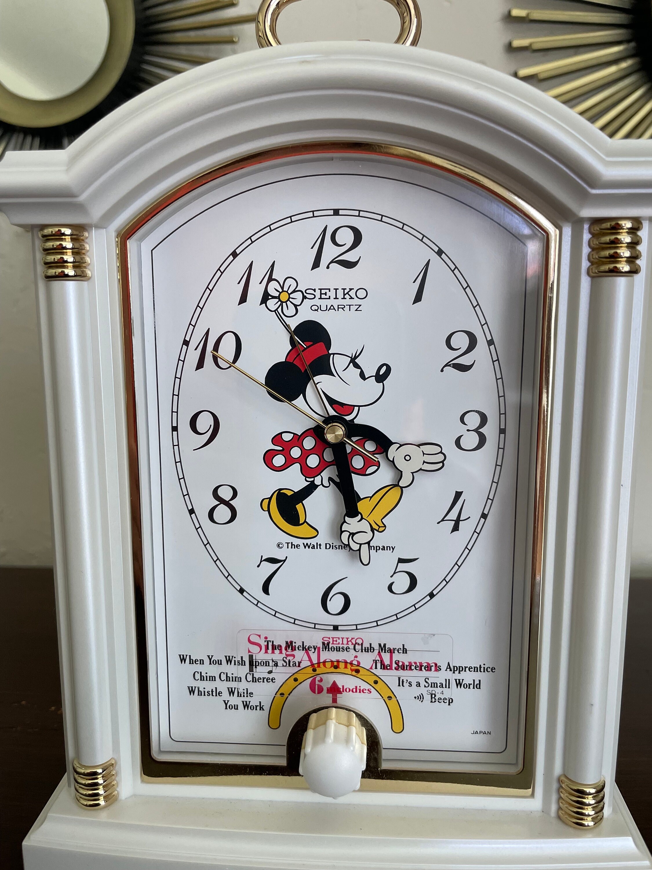 Vintage Seiko Disney Musical Minnie Mouse Alarm Mantle Clock - Etsy