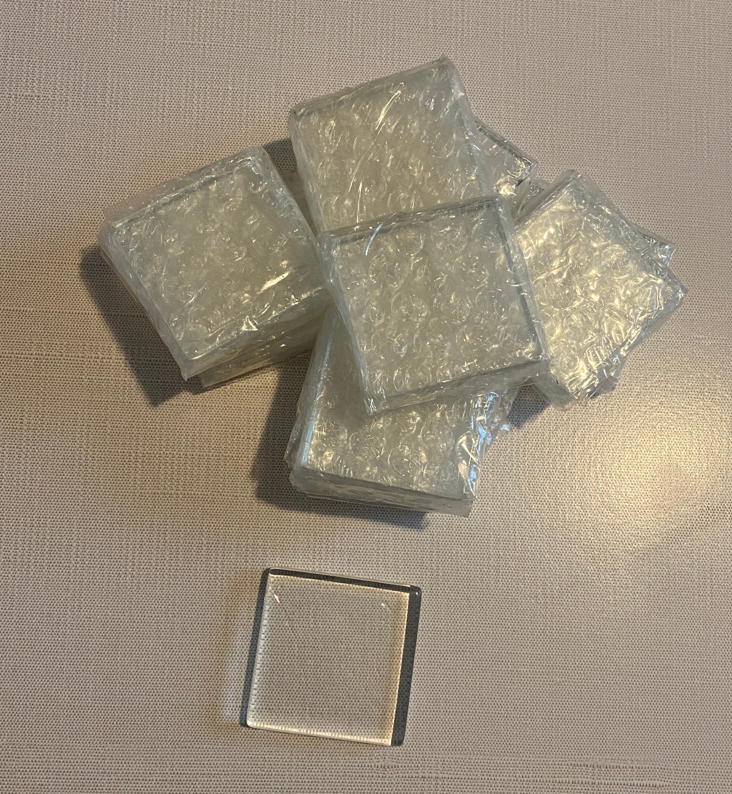 10 Clear Flat Glass Square Tiles, Approx. 2 Inch DIY Photo Jewelry DIY ...