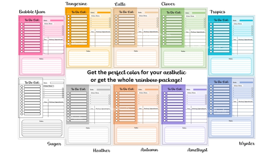 Aesthetic Weekly to Do List Template in Clover green Digital Download ...