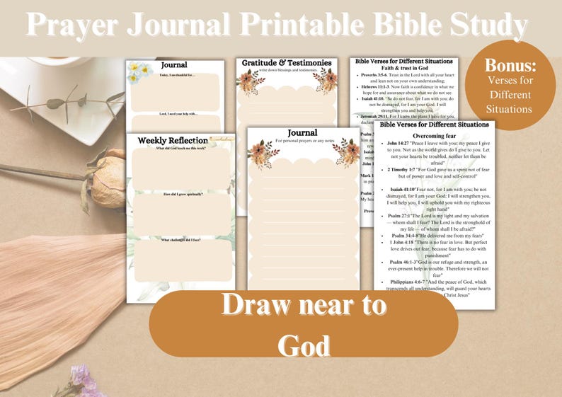 Prayer Journal Printable Bible Study Prayer Journal Bible Reflection ...