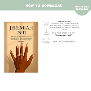 Christian Wall Art Jeremiah 29:11 Black Wall Art Jesus Faith Digital ...