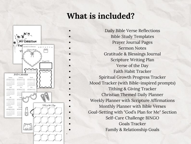 2025 Christian Mega Bullet Journal Bundle:30+ Printable Pages With ...