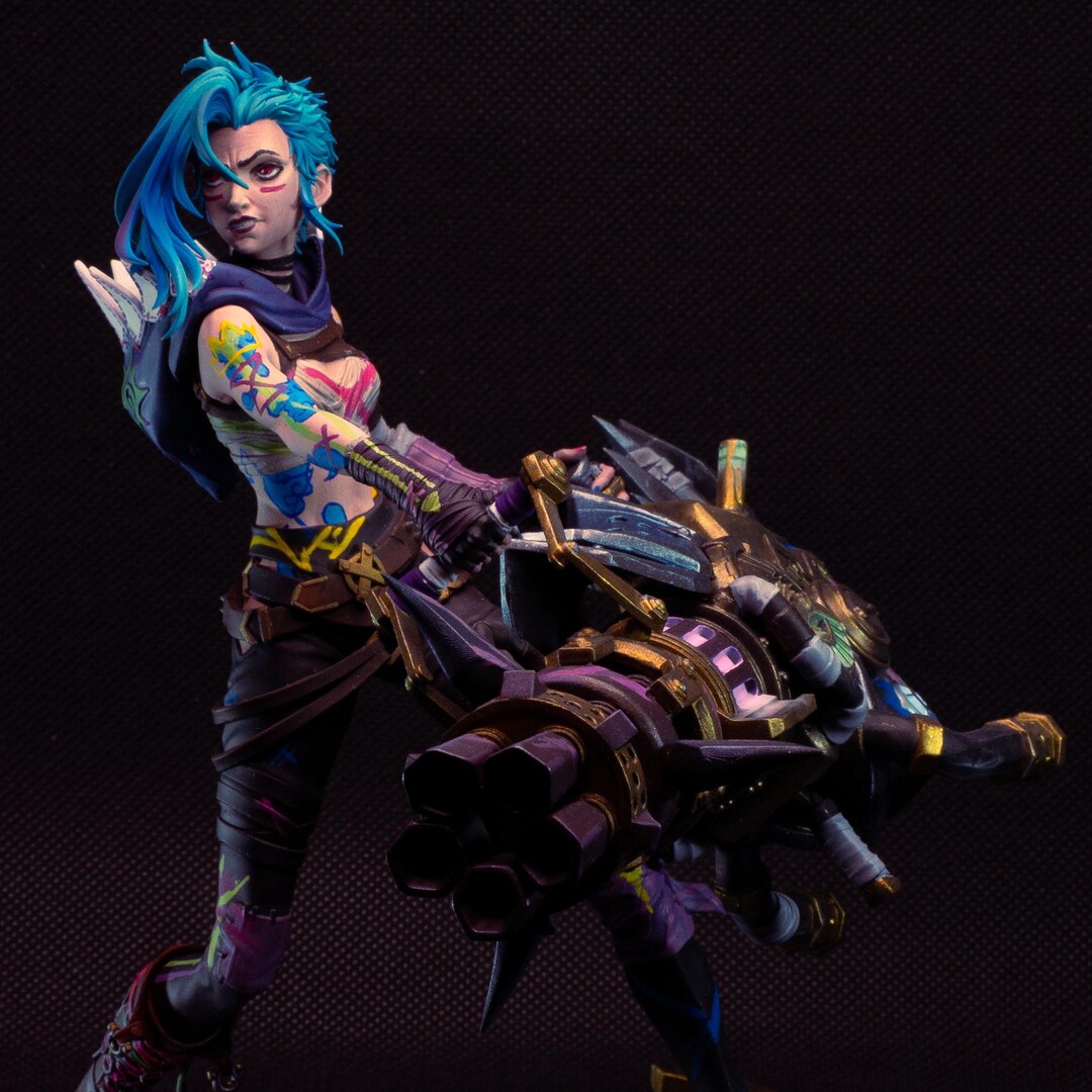 Fractured Jinx - Arcane | Hand-painted High-resolution 3d-printed ...
