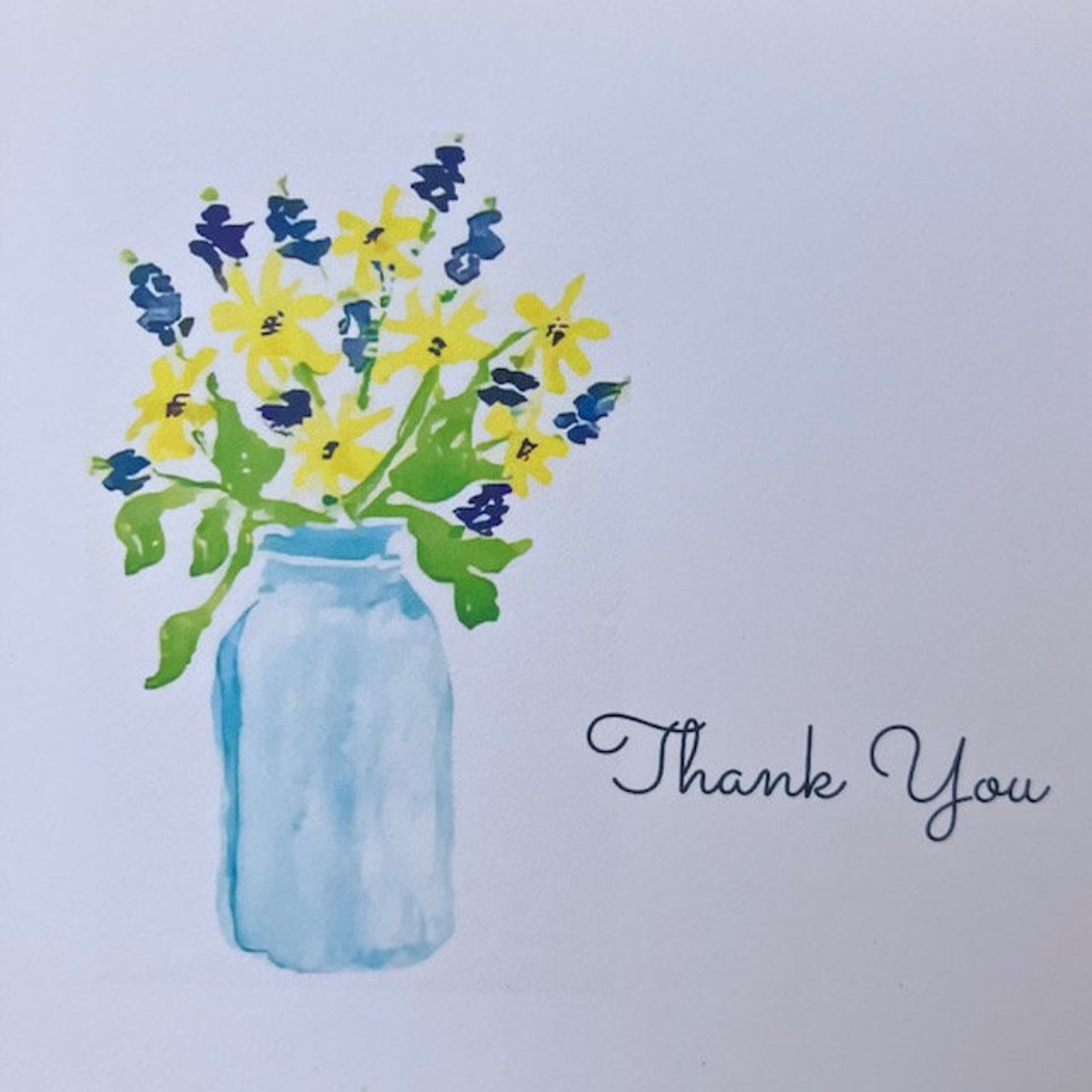 Hand-painted Watercolor THANK YOU Note Cards - Etsy