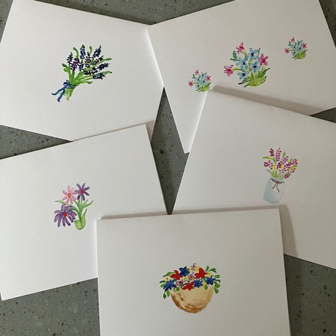 Hand-painted Watercolor Notecards - Etsy