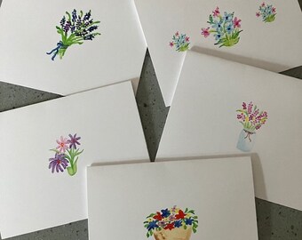 Watercolor Notecards - Hand-painted Originals - Etsy