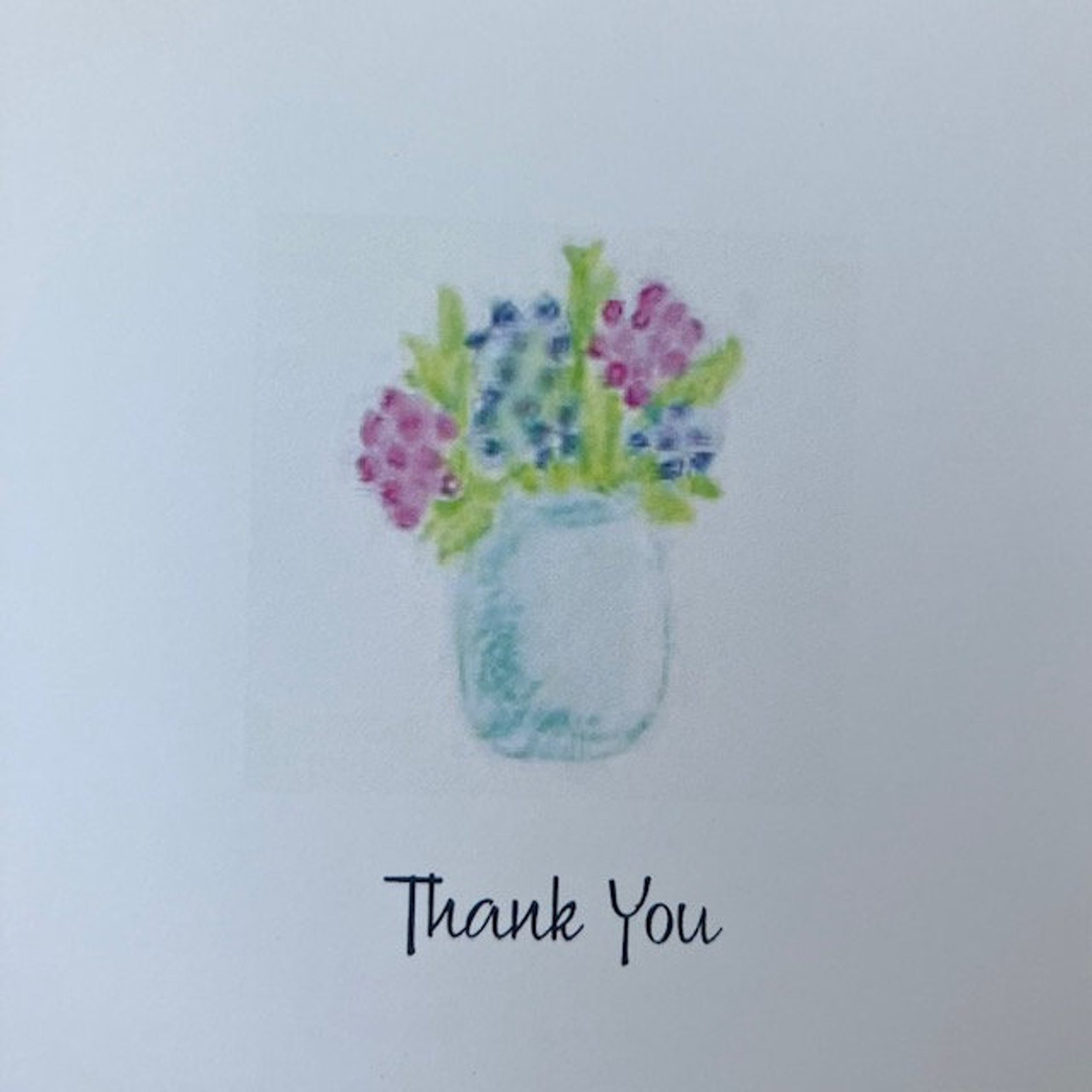 Hand-painted Watercolor THANK YOU Note Cards - Etsy