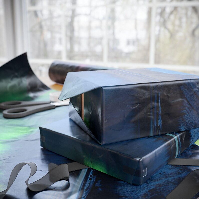 Northern Lights Scenic Gift Wrap| Aurora Borealis Wrapping Paper ...