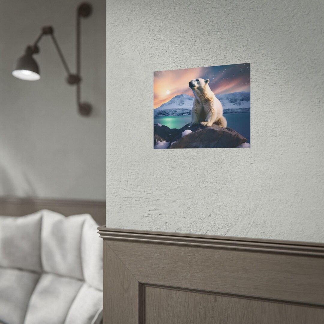 Arctic Majesty Polar Bear Wall Art | Rolled Polar Bear Poster | Winter ...