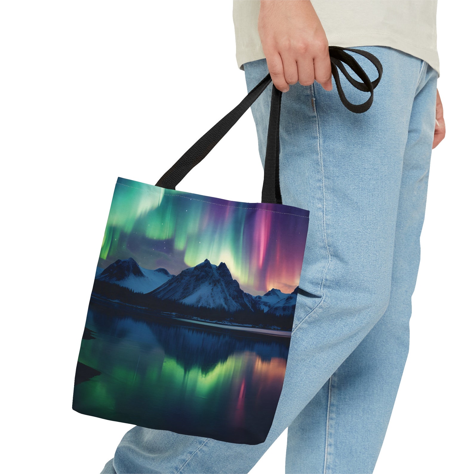 Northern Lights Tote Bag, Aurora Borealis Tote Bag, Shopping Tote, Gift ...