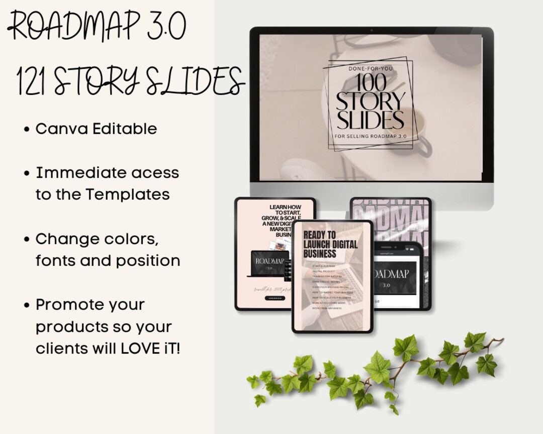 Roadmap 3 Story Slide With PLR | Instagram Story | DFY Digital Product ...