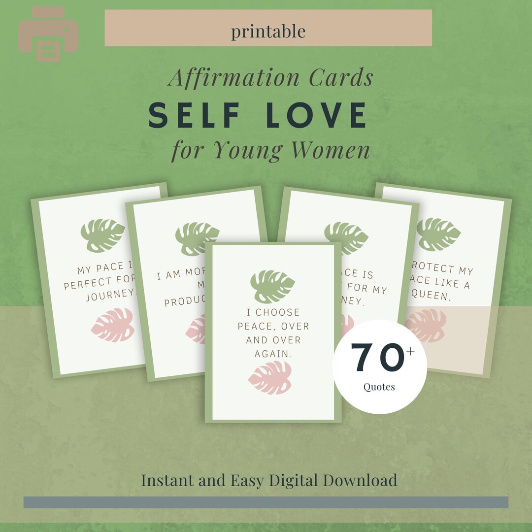 Printable Affirmations for Teen Girls & Young Women – Confidence, Worth ...