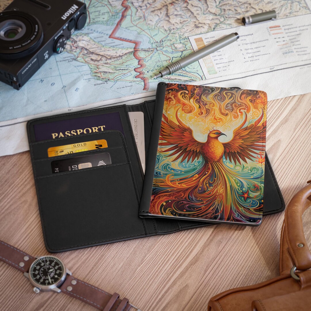 Phoenix Rising Passport Cover | Phoenix Passport Cover | Travel Gift for Men and Women | Phoenix ...