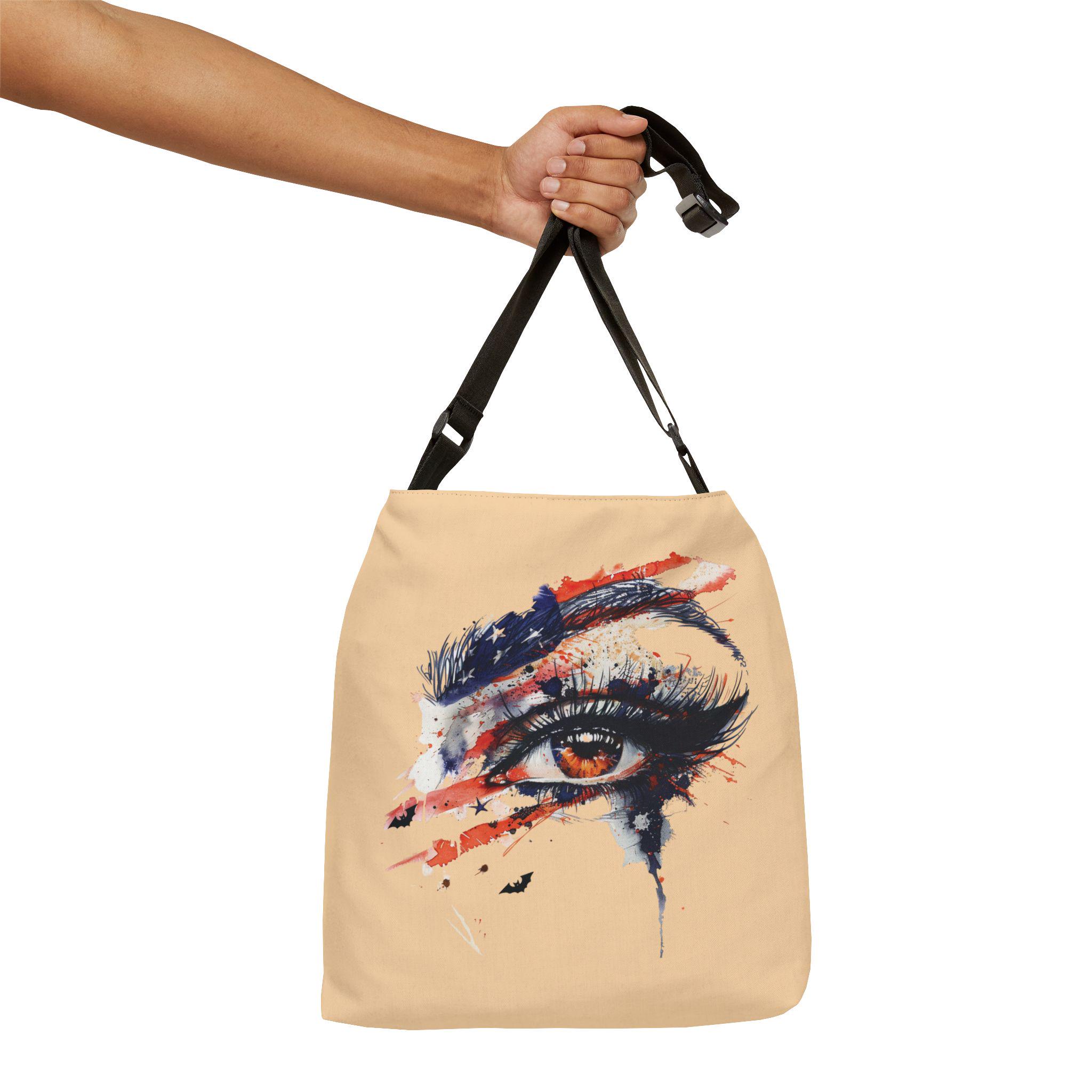 American Flag Eye Tote Bag, Patriotic Design Bag, American Eye Tote ...