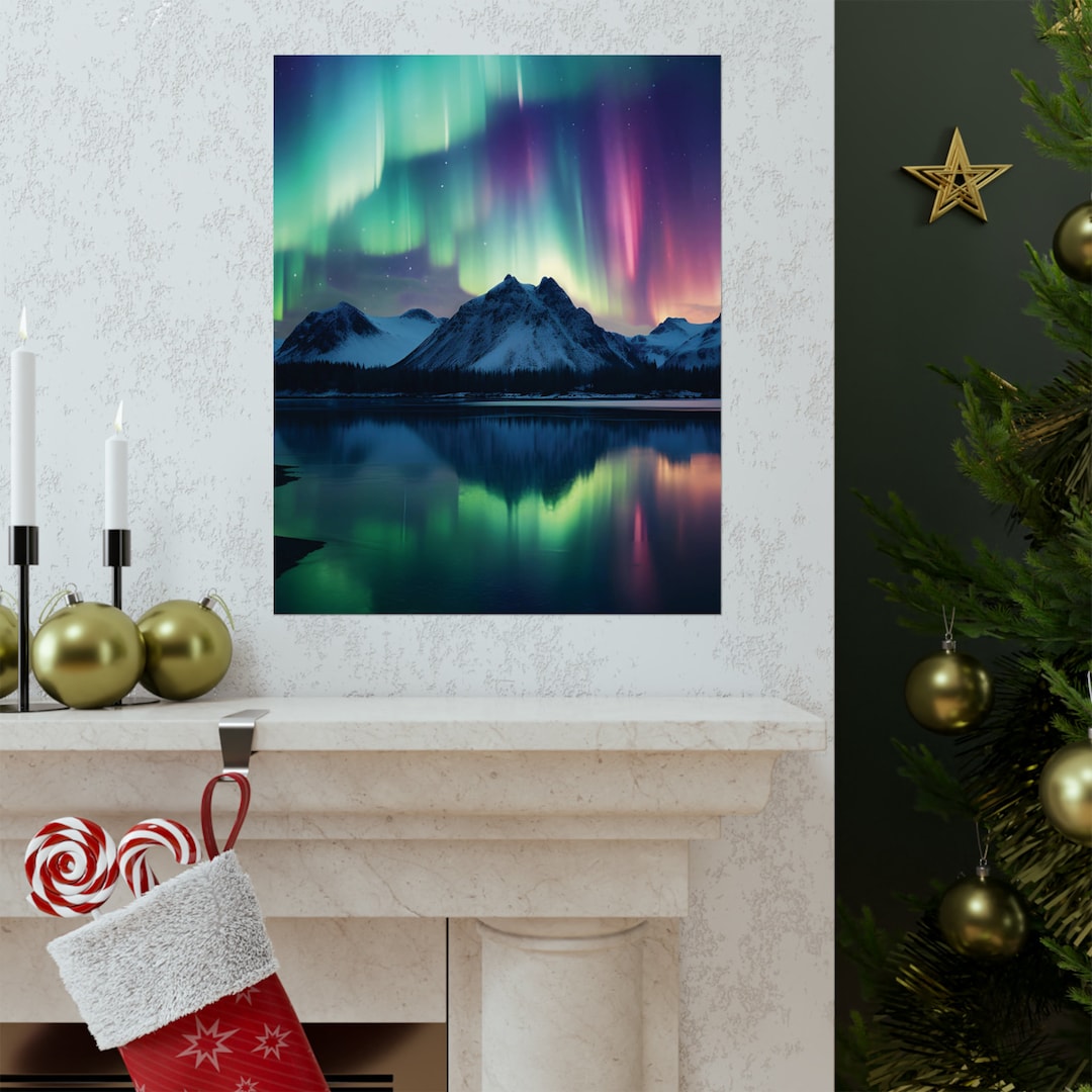 Aurora Borealis Art Print, Northern Lights Home Decor - Etsy