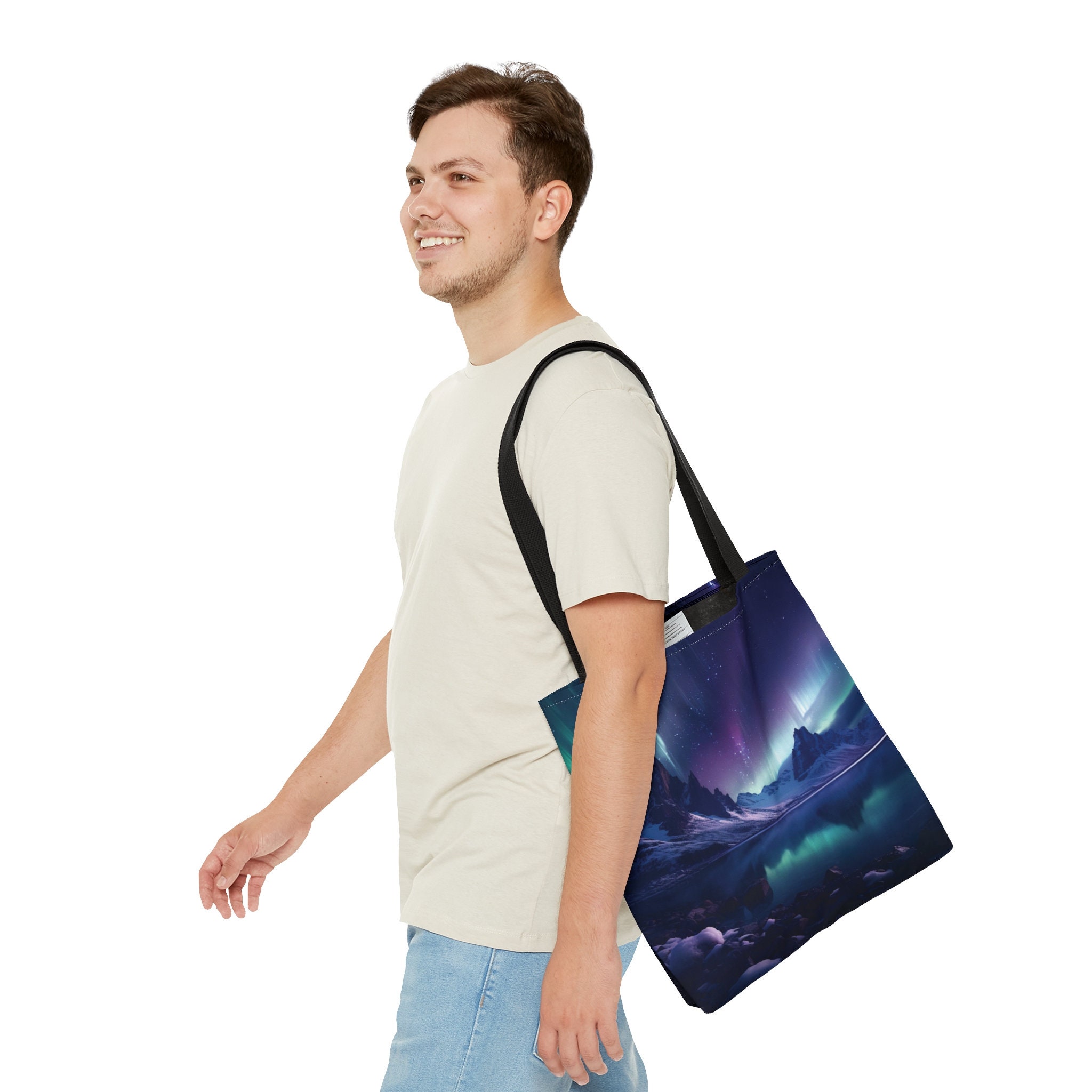 Aurora Borealis Tote Bag, Northern Lights Tote Bag, Shopping Tote, Gift ...