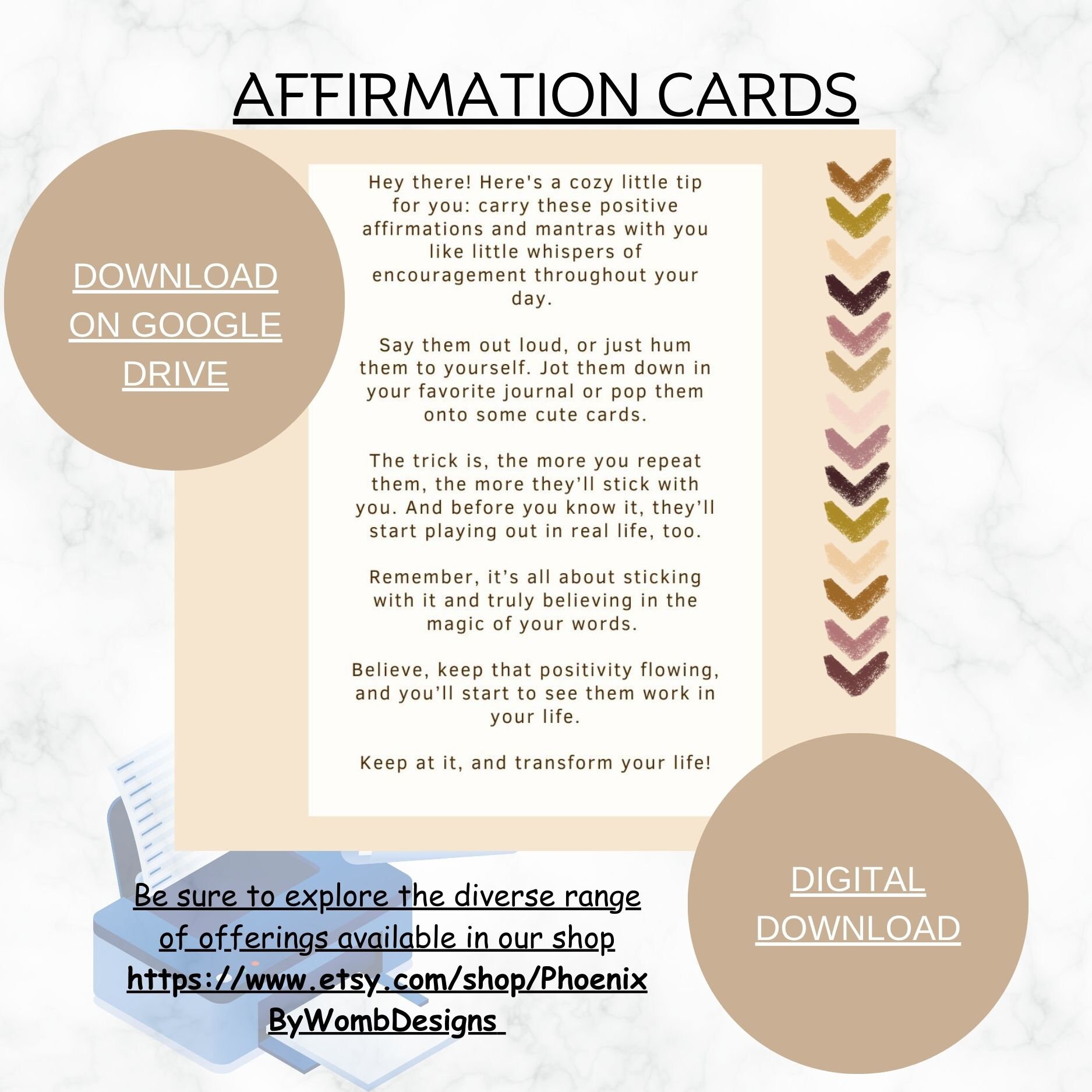 50 Self-love Affirmation Printable Cards, Printable Affirmation Cards ...