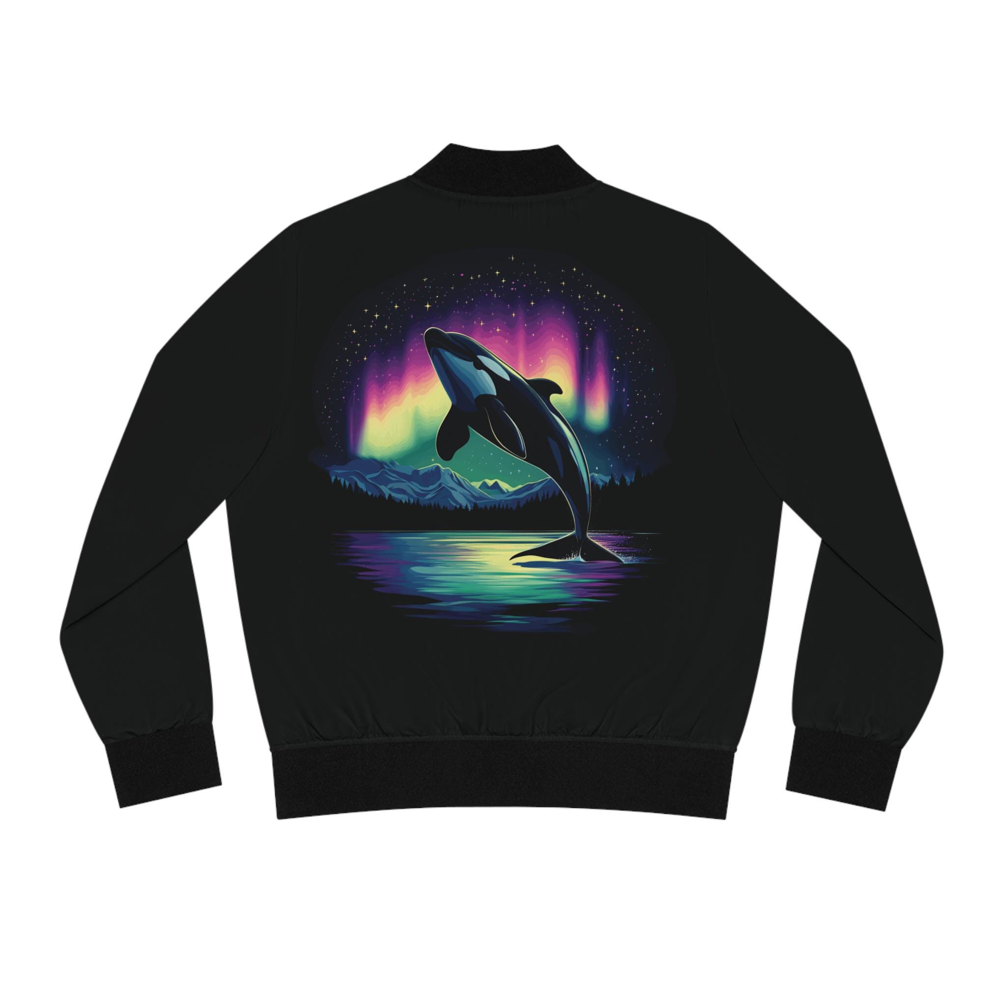 Aurora Orca Bomber Jacket | Ocean Lovers Womens Outerwear | Black ...