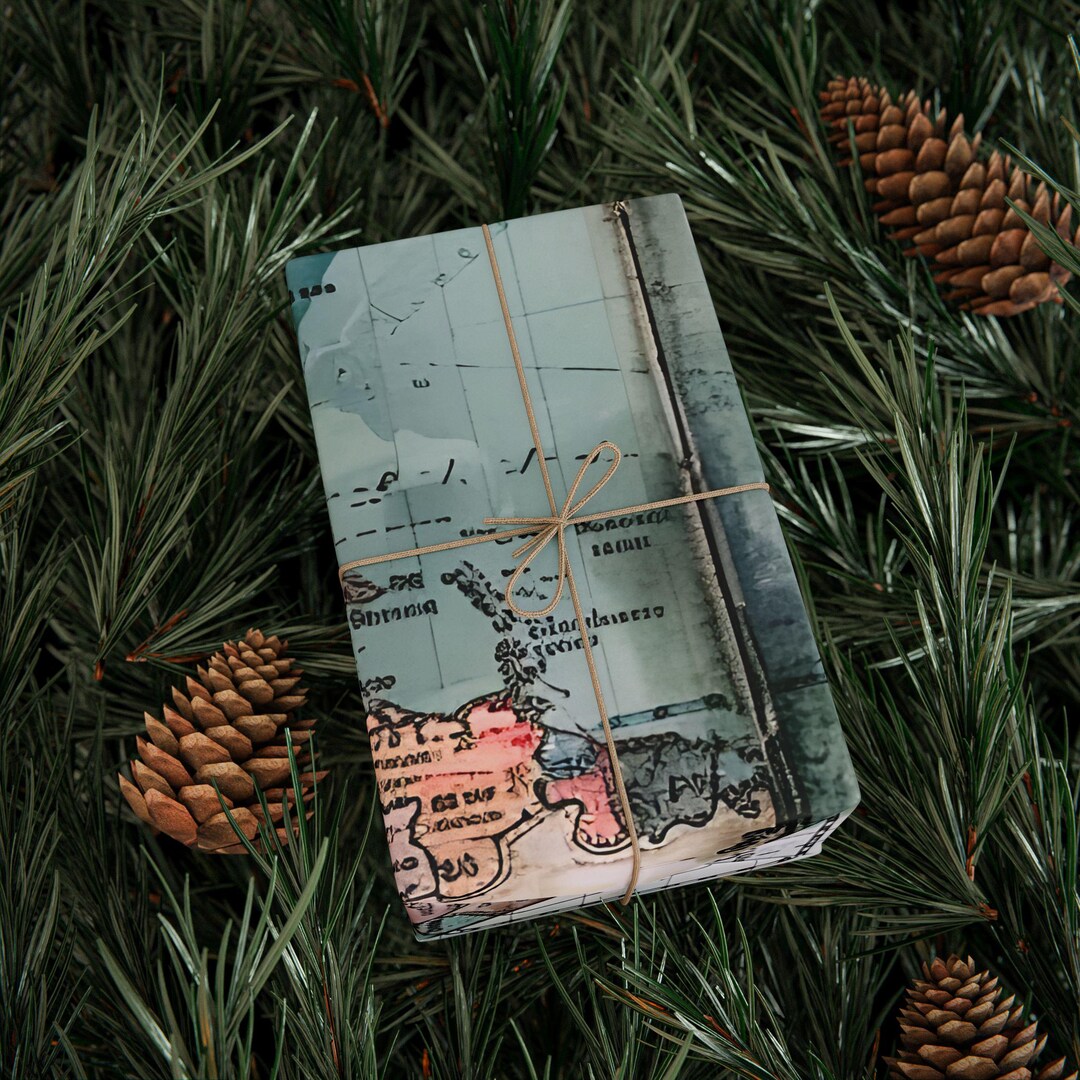 Vintage World Map Wrapping Paper | Vintage World Map Gift Wrapping ...