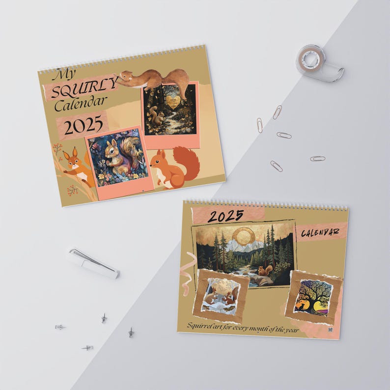 2025 Squirrel Lovers Calendar | 2025 Squirrel Art Calendar, Perfect ...