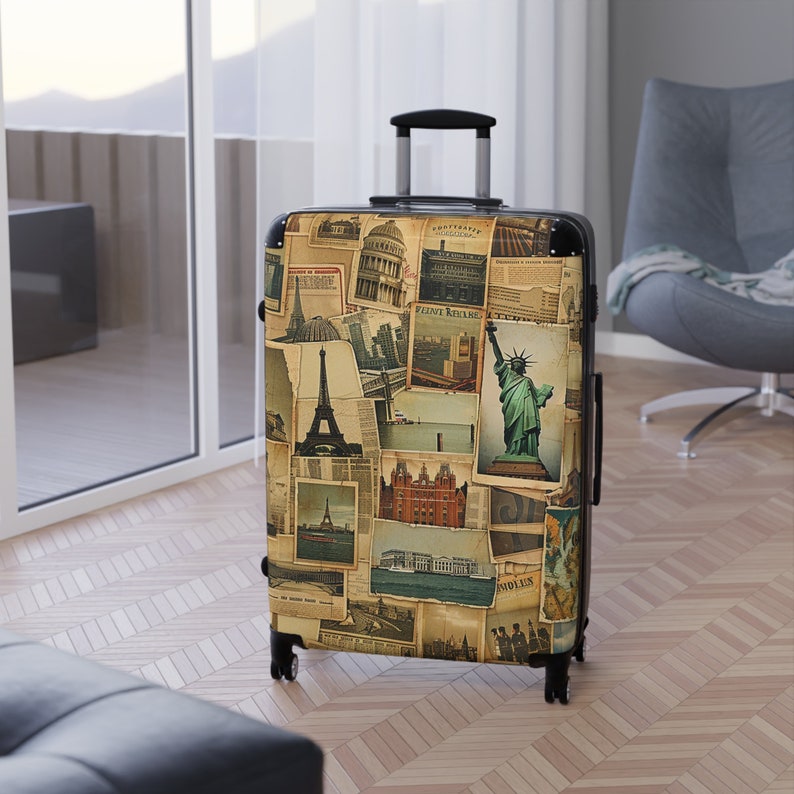 Wanderlust Vintage Luggage | Vintage Suitcase | Travel Accessories - Etsy