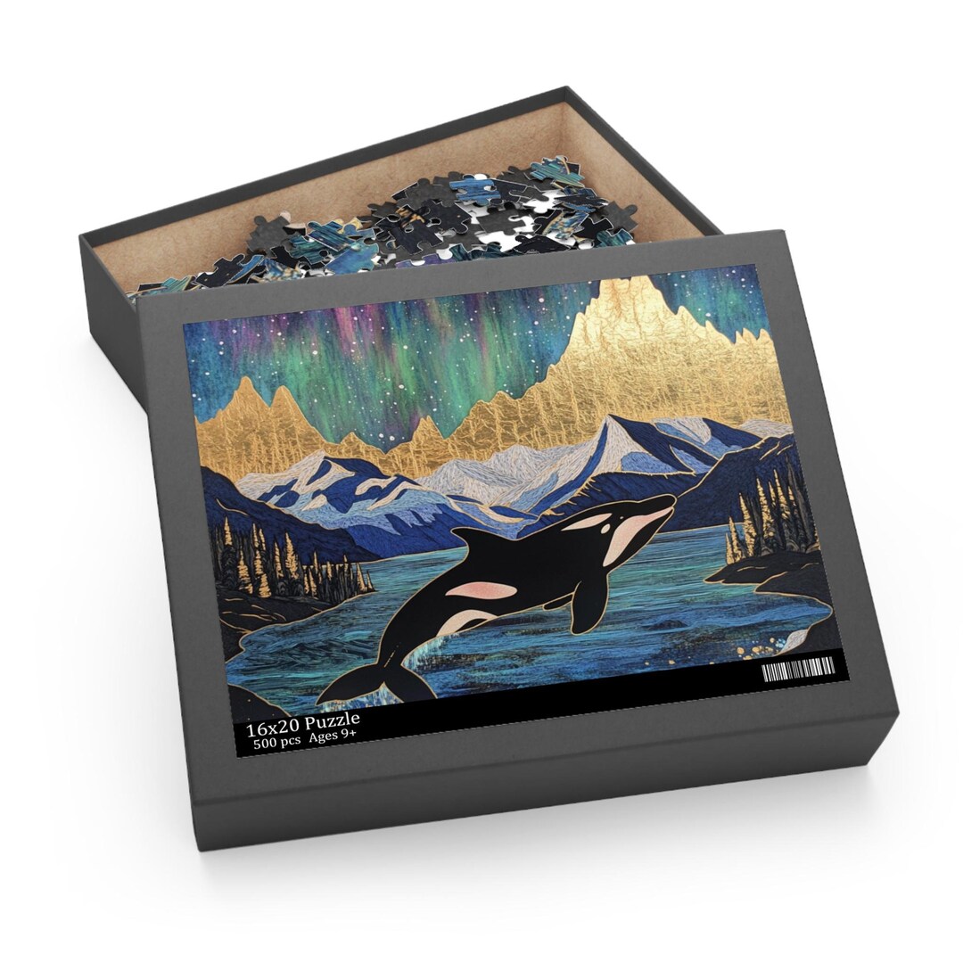 Stunning Orca Under the Northern Lights Puzzle (120, 252, 500-piece ...