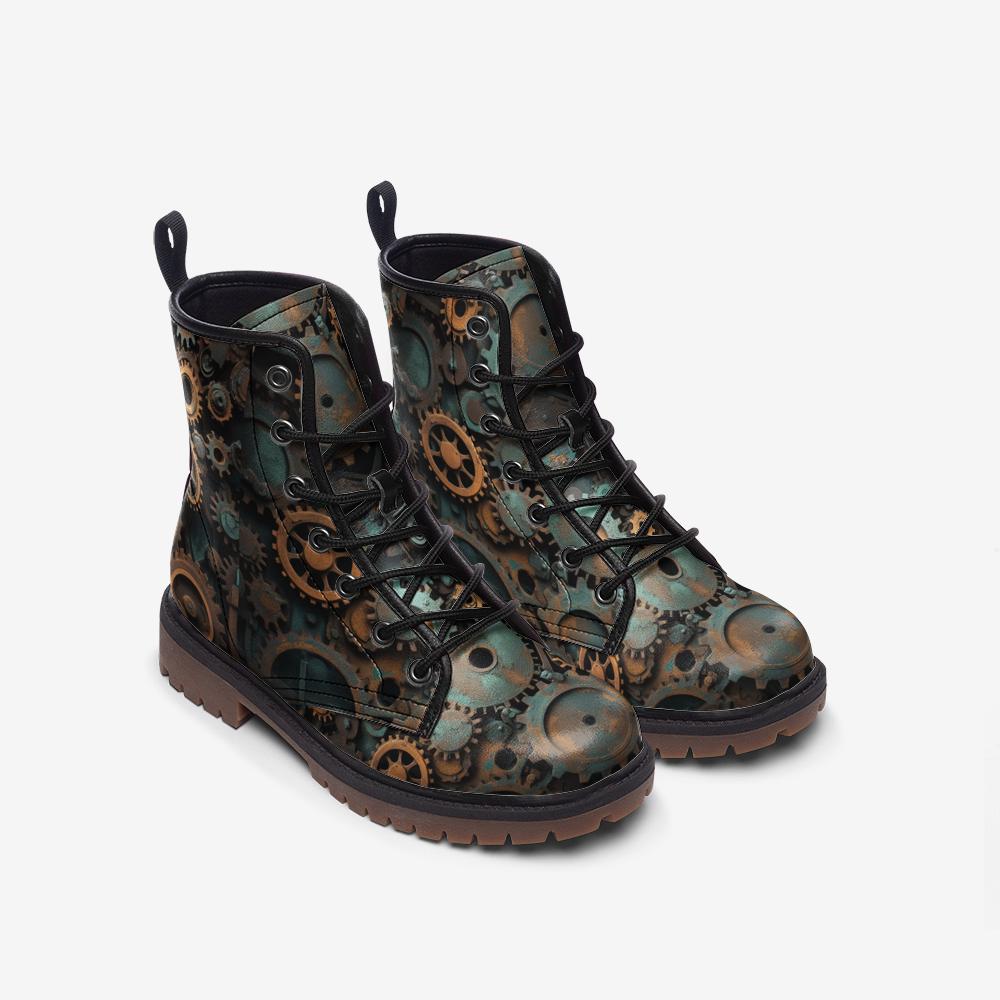 Steampunk Gear Boots - Cosplay, Festival Everyday Retro Style Footwear ...