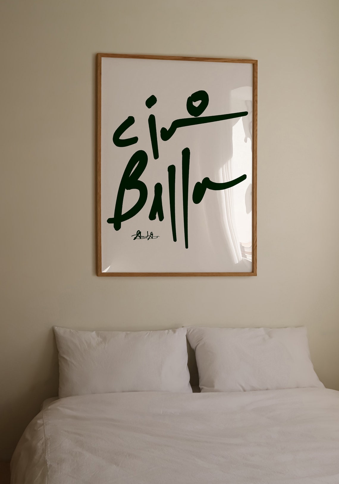 Ciao Bella Print, B&W Mid Century Print, Aesthetic Wall Art, Bauhaus ...