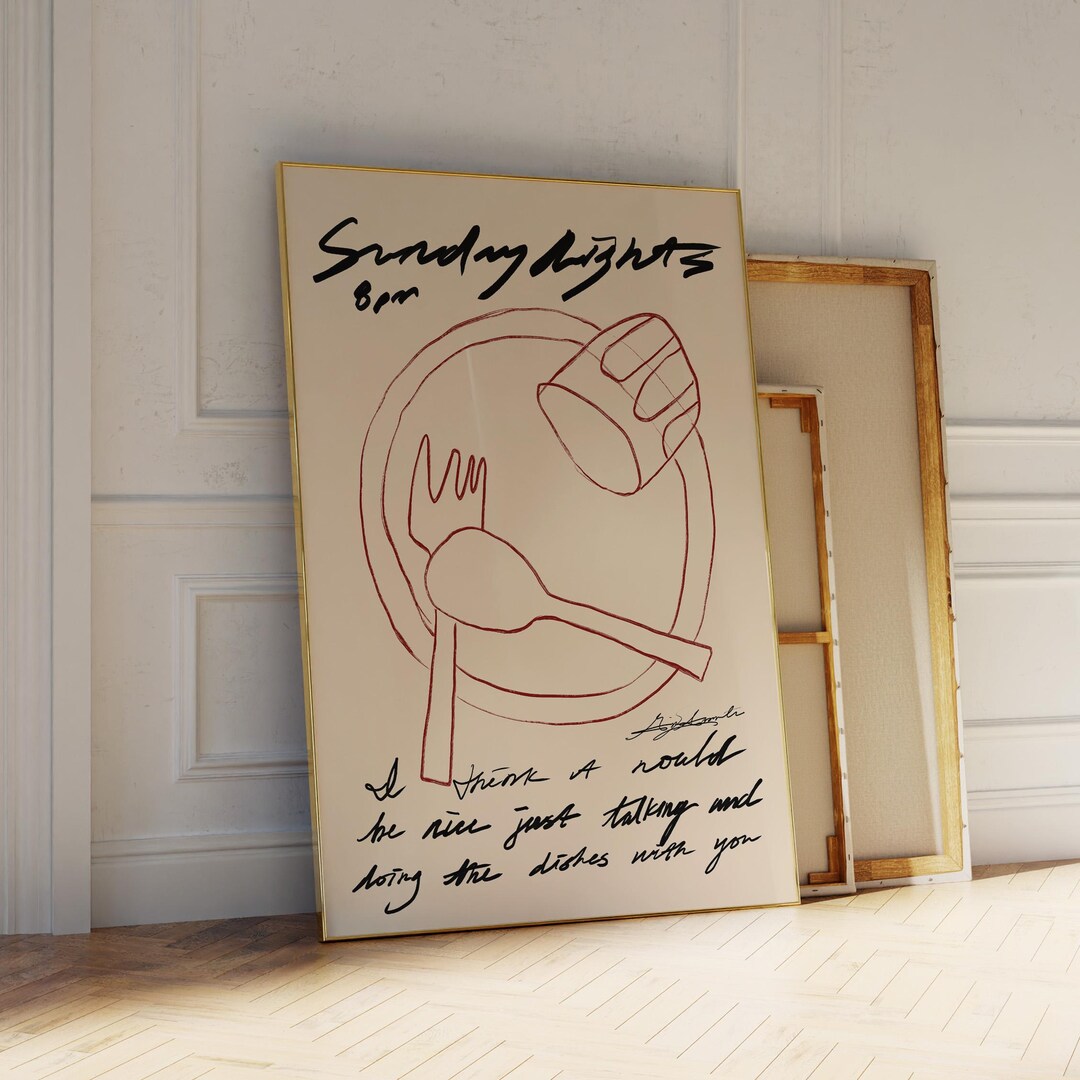 It Would Be Nice Art Print, Retro Kitchen Poster, Cute Apartment Art ...