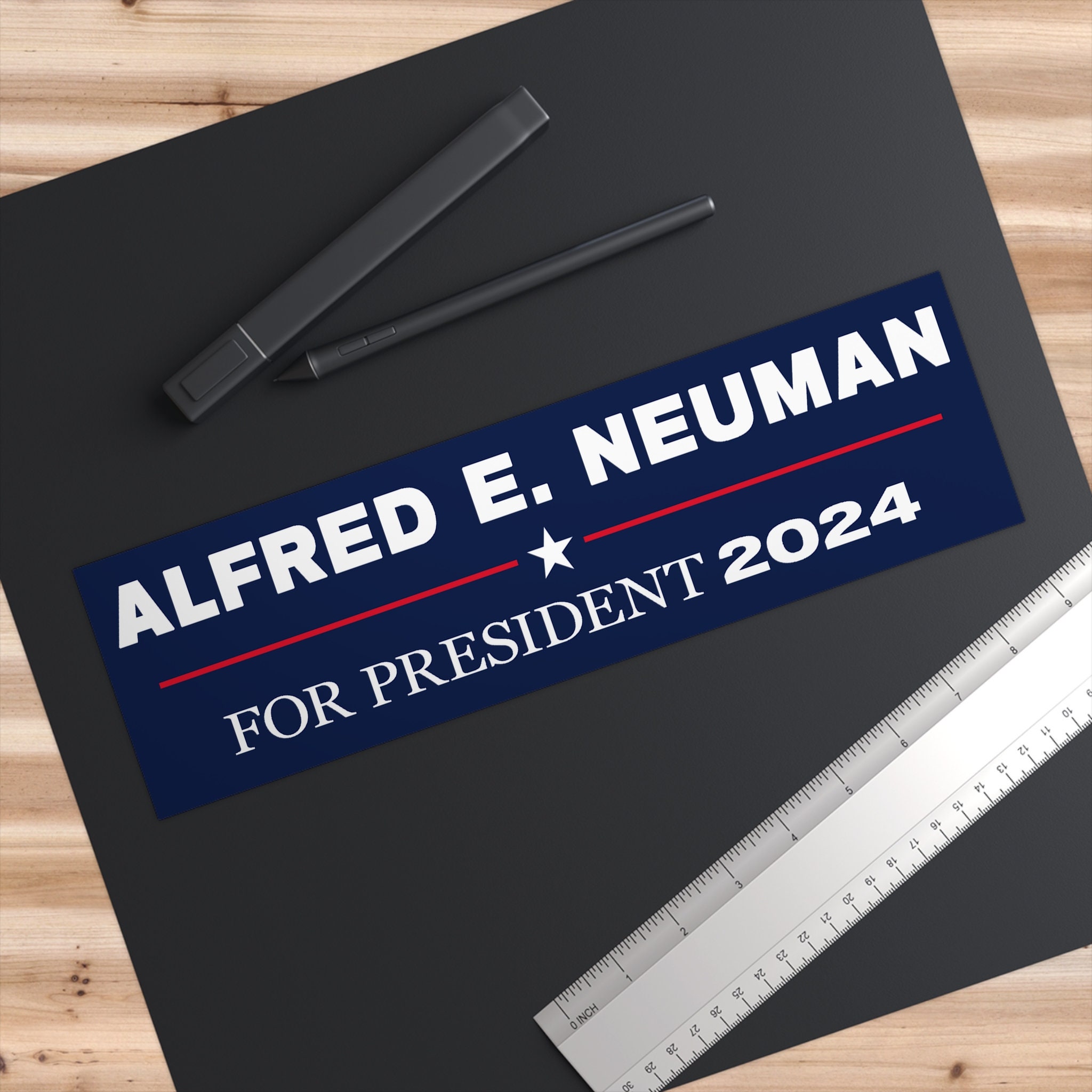 Alfred E. Neuman for President Bumper Sticker - Etsy