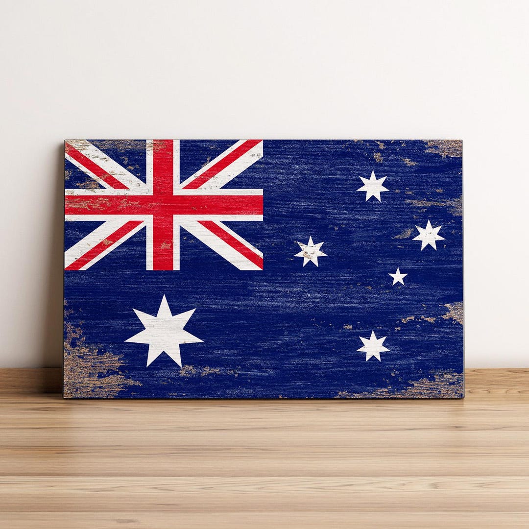 Australia Flag Wall Art, Wood Printing Flag, Wood Wall Art, Wall ...
