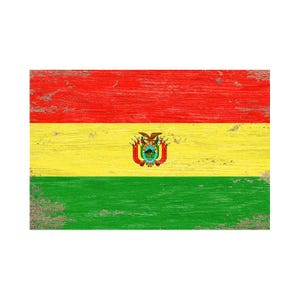 Bolivia Flag Keepsake Box, Wood Printing Flag, Wood Art, Wall Hanging ...