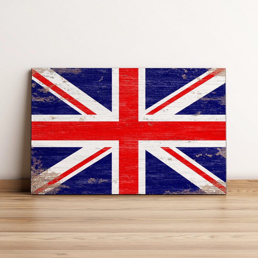 United Kingdom Flag Wall Art, UK Flag, Wood Printing Flag, Wood Art ...
