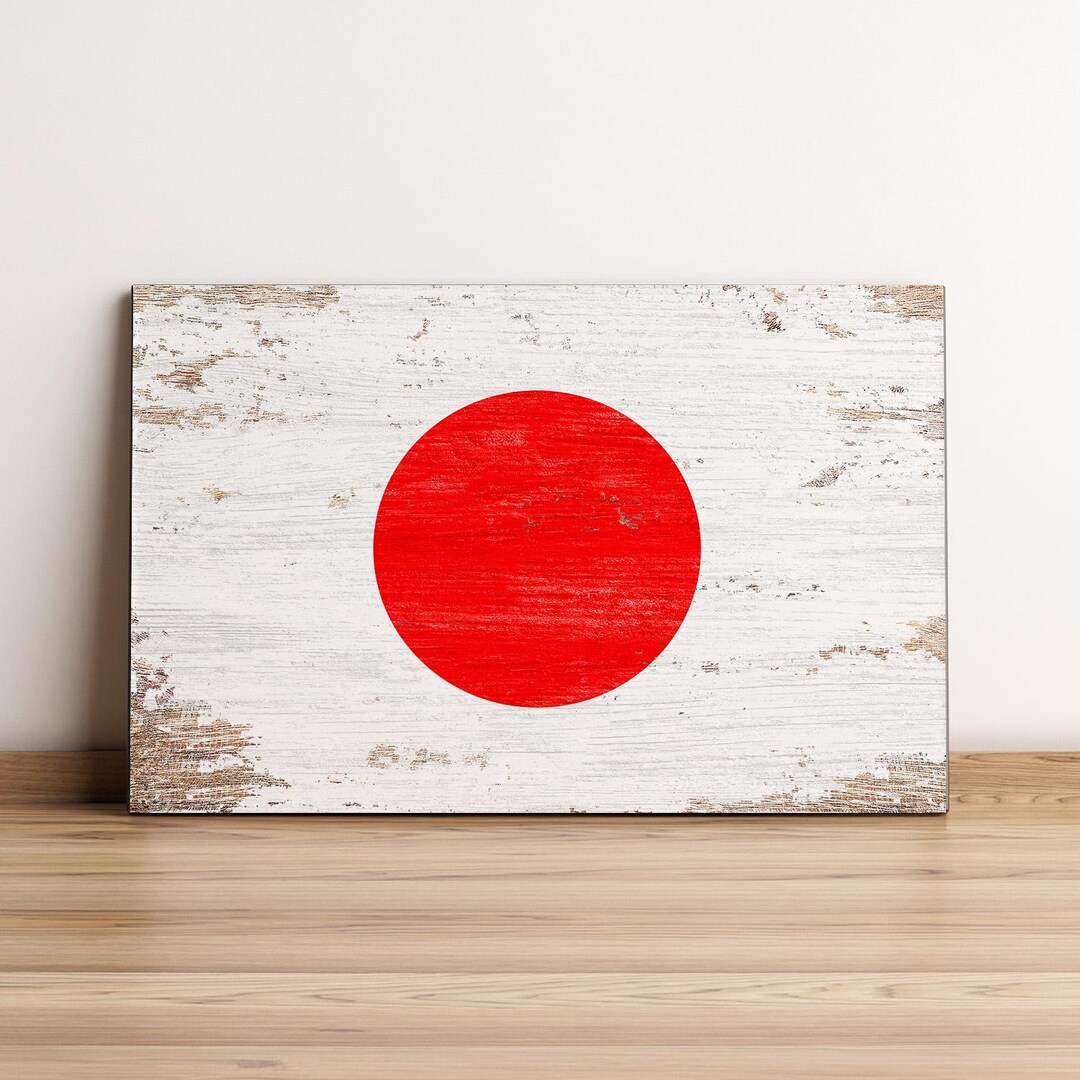 Japan Flag Wall Art, Wood Printing Flag, Wood Wall Art, Wall Hangings ...