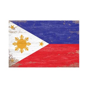 Philippines Flag Keepsake Box, Wood Printing Flag, Wood Art, Wall ...