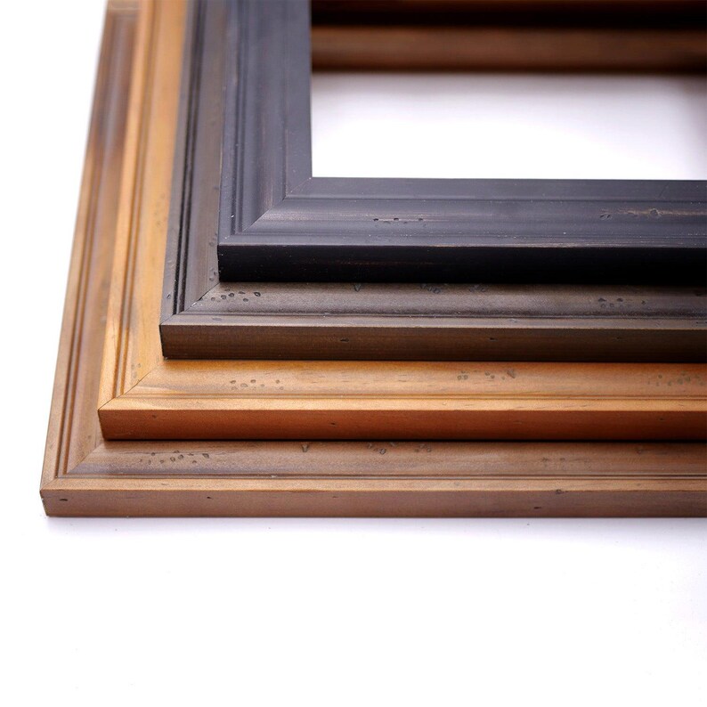 Brown Wood Picture Frame, Modern Frame, Handmade Custom Frame, Wall ...