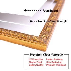 Gold Ornate Embossed Wood Picture Frame, Handmade Custom Frame, Classic ...