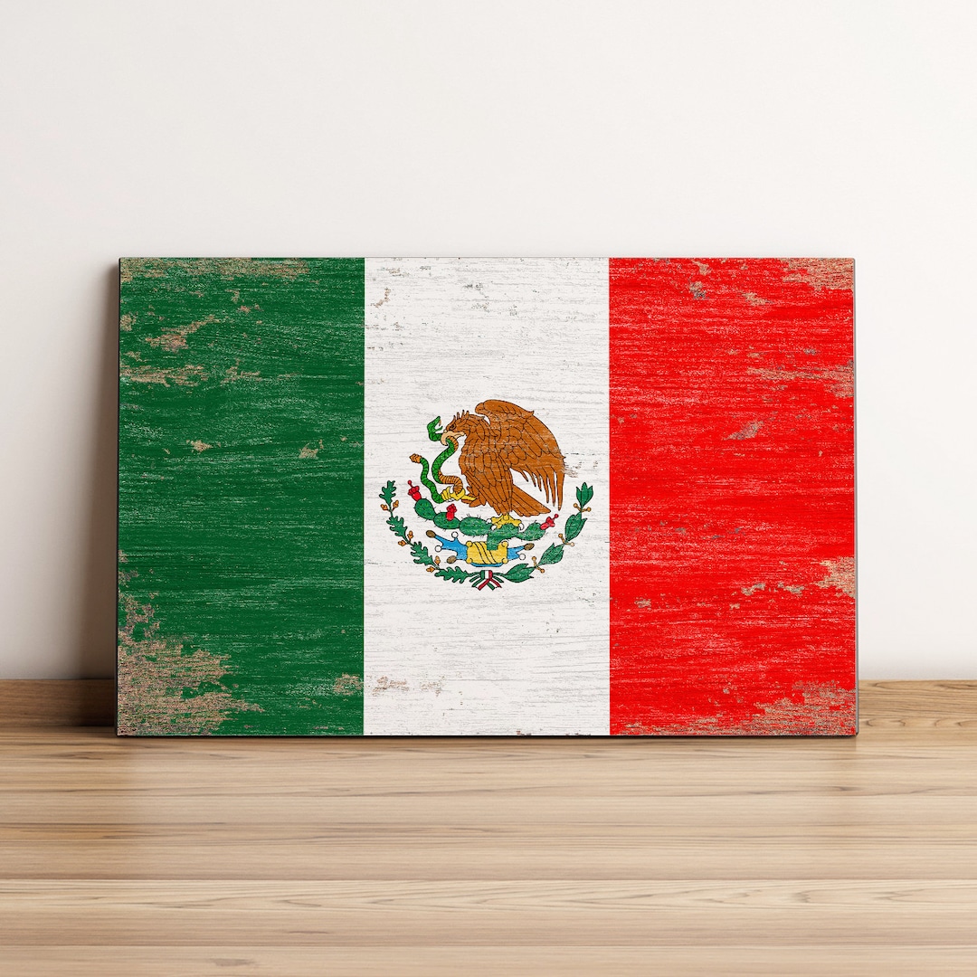 Mexico Flag Wall Art, Mexico Flag, Wood Printing Flag, Wood Art, Wall ...