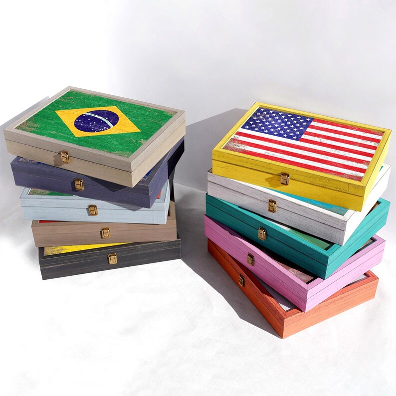 Ghana Flag Keepsake Box, Wood Printing Flag, Wood Art, Wall Hanging ...