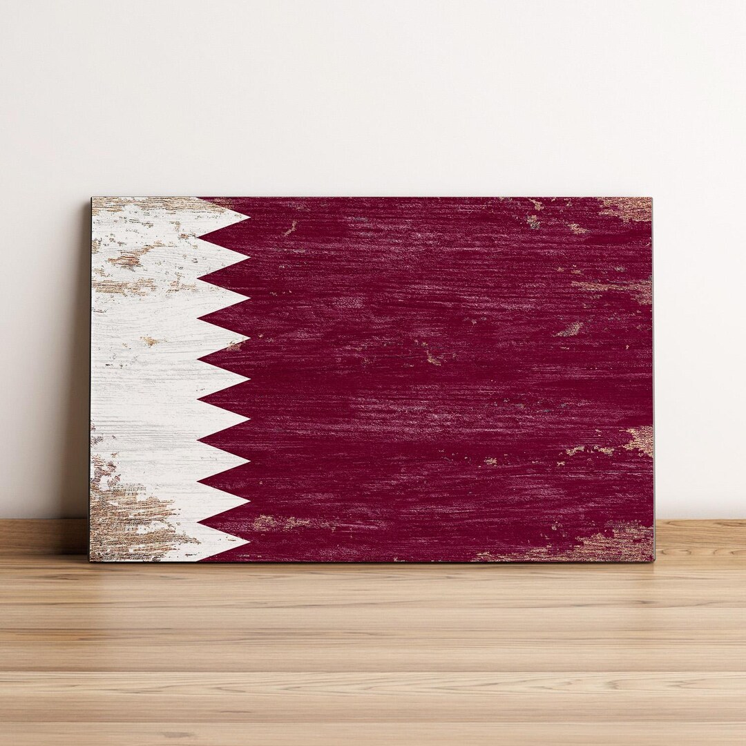 Qatar Flag Wall Art, Wood Printing Flag, Wood Wall Art, Wall Hangings ...
