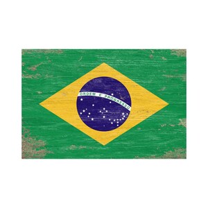 Brazil Flag Keepsake Box, Wood Printing Flag, Wood Art, Wall Hanging ...