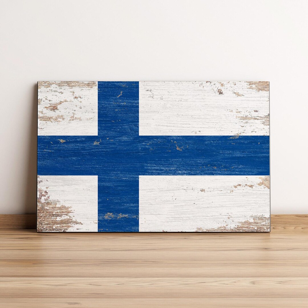 Finland Flag Wall Art, Wood Printing Flag, Wood Wall Art, Wall Hangings ...