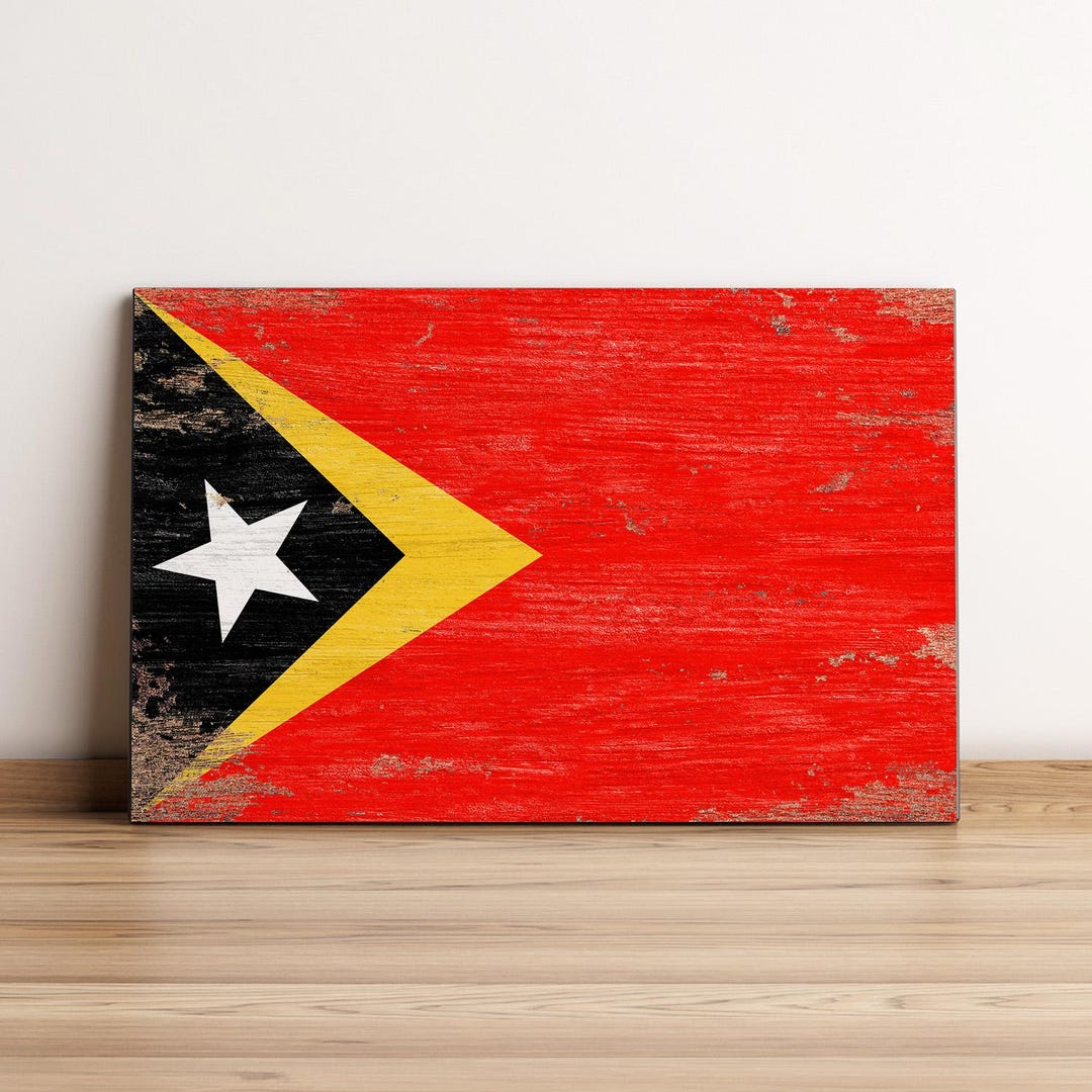 Timor-leste Wall Art, Wood Printing Flag, Wood Wall Art, Wall Hangings ...