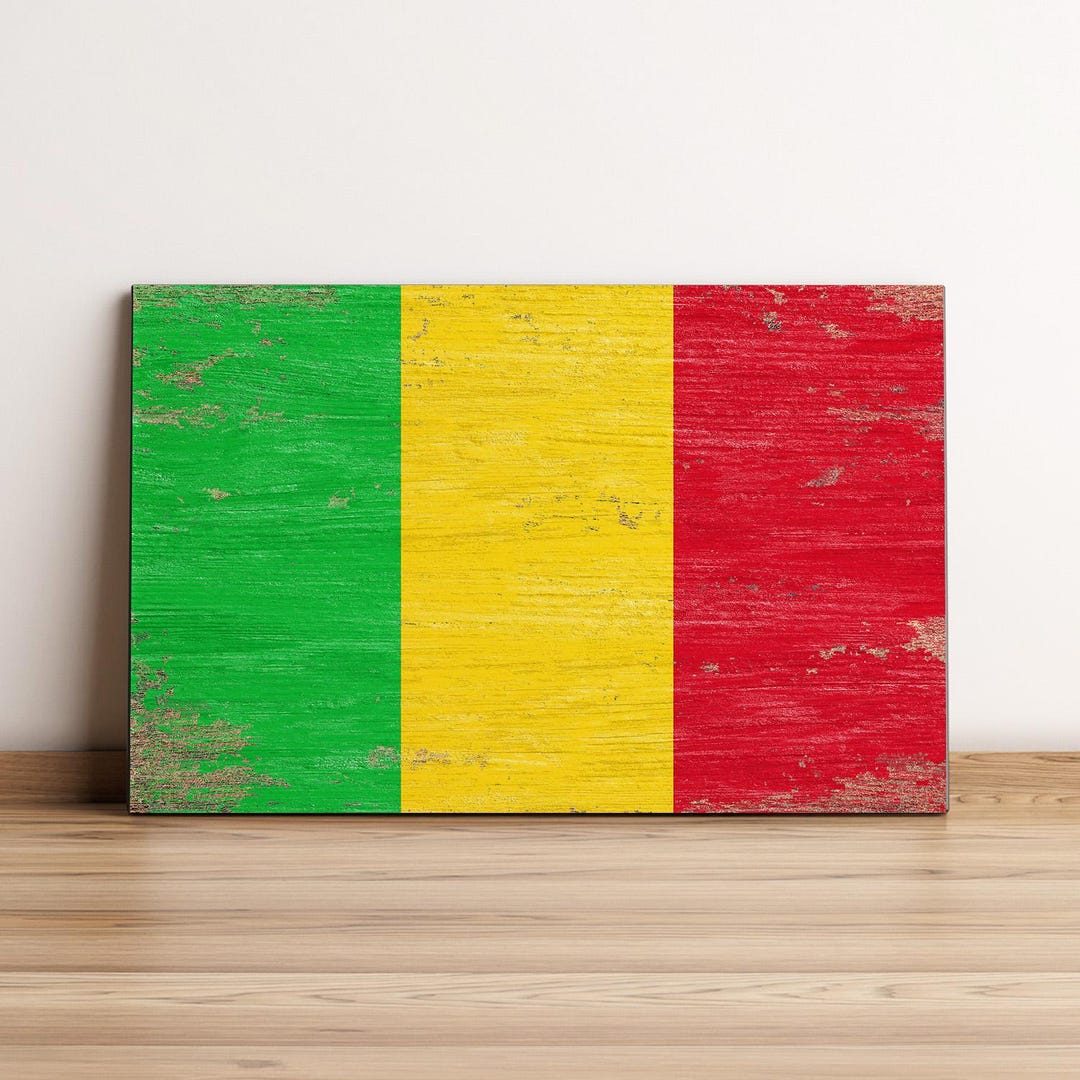 Mali Flag Wall Art, Wood Printing Flag, Wood Wall Art, Wall Hangings ...